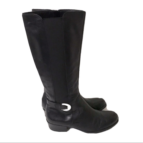 Naturalizer | Shoes | Naturalizer Arness Womens Black Leather Boot 95 M ...